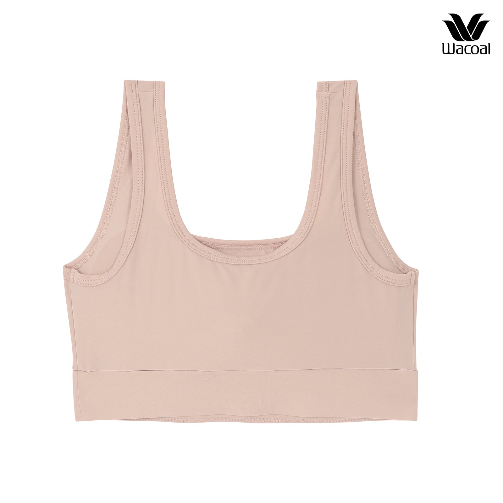 Wacoal Bra Tops บราสวมหัวรูปแบบเสื้อกล้ามคอเหลี่ยม รุ่น WH4C15 สีเบจ